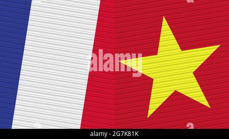 France and Vietnam two flags Stock Photo - Alamy