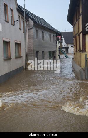 Esch, Germany. 14th July, 2021. The streets in Esch (Ahrweiler district ...