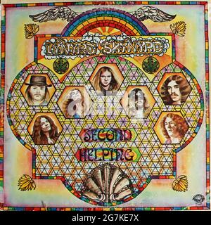 Lynyrd Skynyrd - Second Helping - Vintage vinyl album cover Stock Photo ...