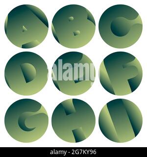 Set of alphabet buttons Stock Photo - Alamy