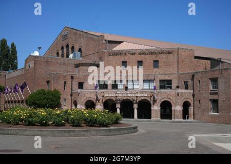 A general view of the Alaska Airlines Arena at Hec Edmundson Pavilion ...