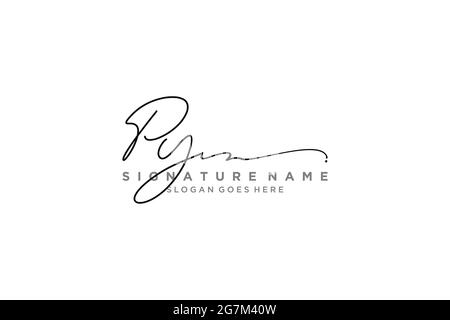 P, Y, PY Initial letter handwritten and signature vector image template in hexagon shape log ...