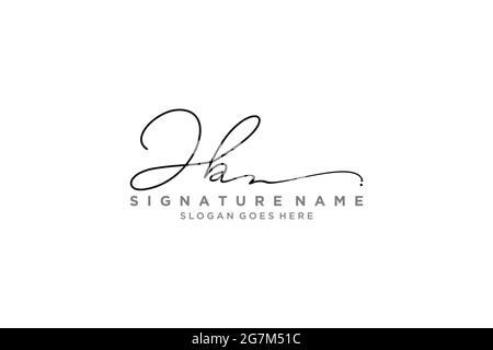 J B JB Initial letter handwriting and signature logo. A concept ...