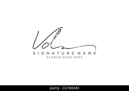 VD Initial letter handwriting and signature logo. A concept handwriting ...