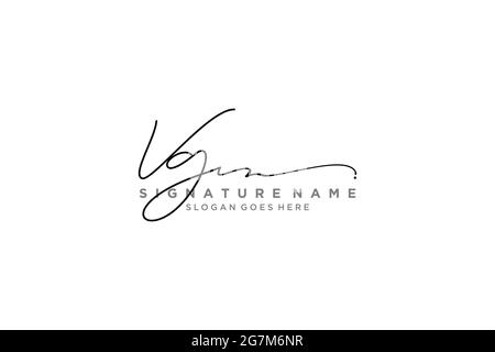 Initial Letter VG Logo - Handwritten Signature Logo - Simple Vector ...