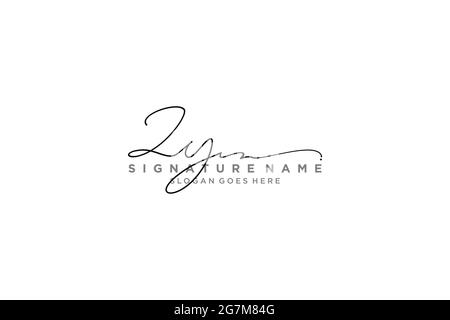 Initial ZY Logo Design Vector Template. Creative Letter ZY Business ...