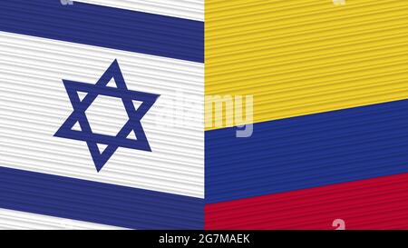 Israel and Colombia two flags Stock Photo - Alamy