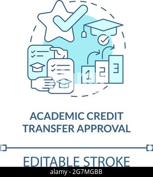 Academic credit transfer approval concept icon Stock Vector Image & Art ...
