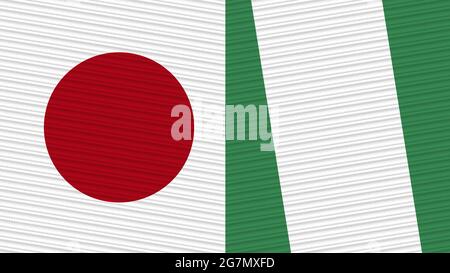 Japan and Korea with national flags on political globe. 3D illustration ...