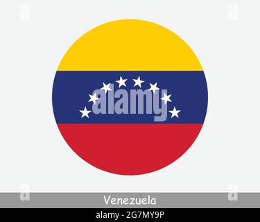 Venezuela icon. Round logo with country map and title. Stylish ...