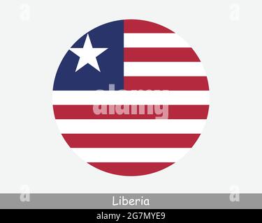 Liberia icon. Round logo with country map and title. Stylish Liberia ...
