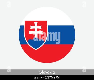Slovakia flag round circle vector icon Stock Vector Image & Art - Alamy