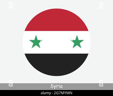 Syria flag round circle vector icon Stock Vector Image & Art - Alamy