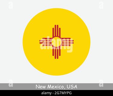 New Mexico NM State Flag. United States of America. Black and white EPS ...