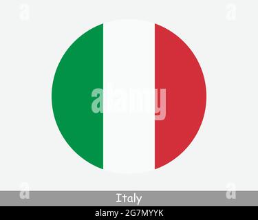 Italy Round Country Flag. Italian Circle National Flag. Italian ...