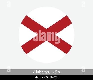 Alabama icon. Round logo with US state map and title. Stylish Alabama ...