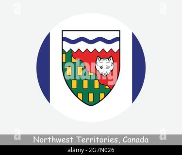 Northwest Territories round logo design. Province shape build of rings ...