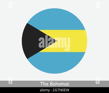 The Bahamas Round Country Flag. Circular Bahamian National Flag ...