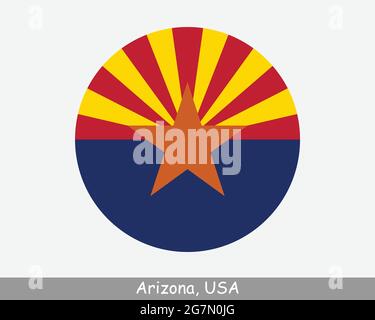 Arizona logo. Badge of the US state. Layered circular sign around ...