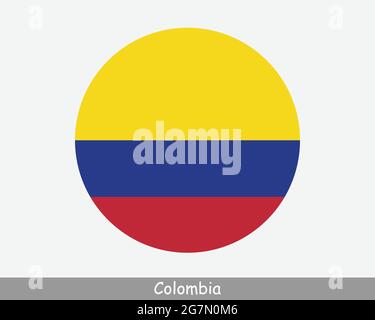 Colombia icon. Round logo with country map and title. Stylish Colombia ...