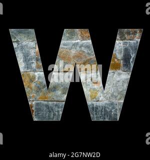 Rustic stone letter l - Black background Stock Photo - Alamy