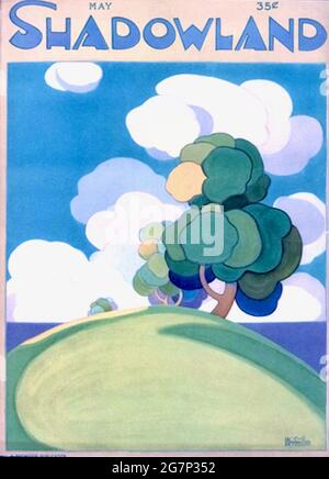 Classic Shadowland arts magazine cover from the 1920's. Artwork by A. M ...