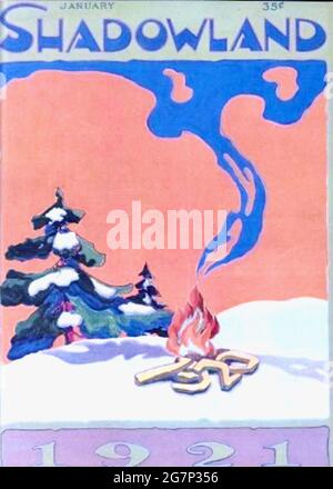 Classic Shadowland arts magazine cover from the 1920's. Artwork by A. M ...