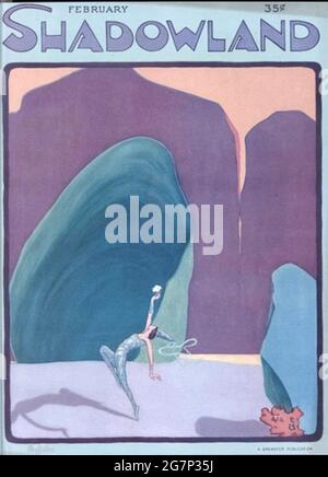 Classic Shadowland arts magazine cover from the 1920's. Artwork by A. M ...