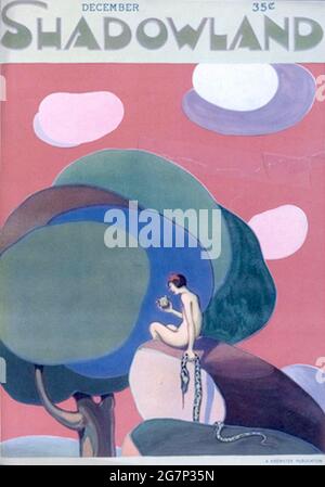 Classic Shadowland arts magazine cover from the 1920's. Artwork by A. M ...