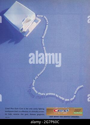 1990s Crest toothpaste ad Stock Photo - Alamy