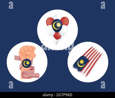 three merdeka icons Stock Vector Image & Art - Alamy