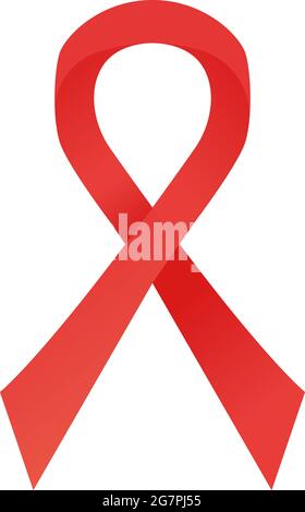 flat red aids day ribbon Stock Vector Image & Art - Alamy