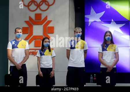 Bosnian athletes Emir Muratovic, Tatjana Djekanovic, Nedzad Husic, Lana ...