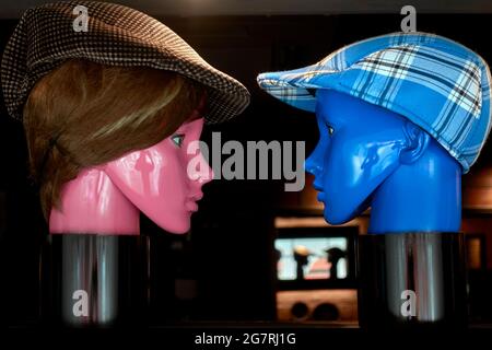 Baker Boy caps, newsboy cap, popularised by Peaky Blinders series Stock ...