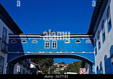 Wooden gangway at "Casa da Gloria" (Gloria's House), Diamantina, Brazil ...