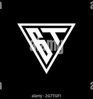 GT logo with geometric shape vector monogram design template isolated ...