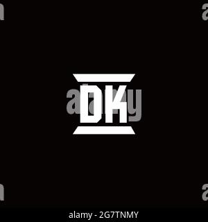 Initial DK Letter Logo Design Vector With Gold and Silver Color. DK ...