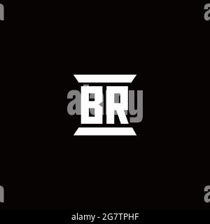 Letter Initial Monogram R B RB BR Shield Logo Design Template. Suitable ...