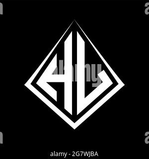 letter HL Logo Design Vector Template. Initial Linked Letter HL Vector ...