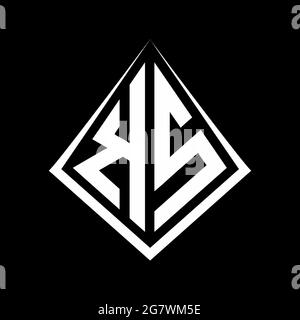 KS logo letters monogram with prisma shape design template vector icon ...