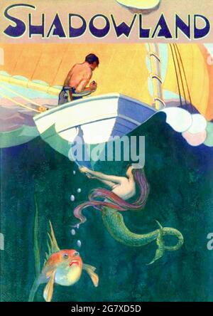 Shadowland magazine cover from the 1920's with cover artwork by A M ...