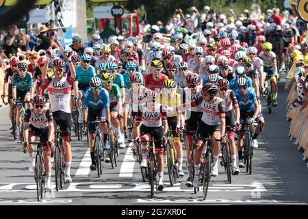 France. 16th July, 2021. UAE team bring home the yellow jersey safely ...