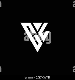 CL Monogram logo letter with triangle shield and circle shape style design on isolated ...