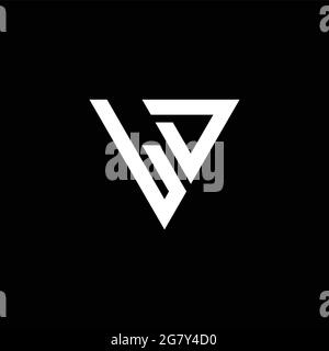 LD Monogram logo letter with triangle play button shape hexagonal rounded. Triangle circle ...