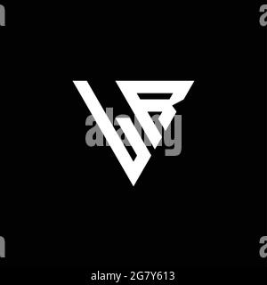 LR Monogram logo letter with triangle play button shape hexagonal ...