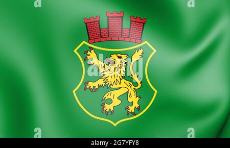 3D Flag of Bad Munder am Deister (Lower Saxony), Germany. 3D ...