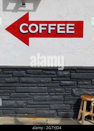 Street Sign the Direction Way to Coffee Stock Photo - Alamy