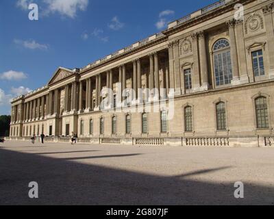 PARIS, FRANCE - Aug 10, 2010: A closeup of the inverted triangle at The ...