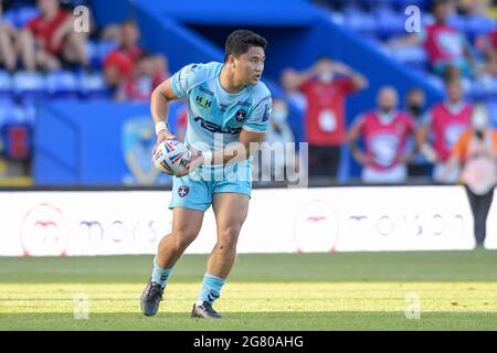 Warrington, UK. 16th July, 2021. Krisnan Inu (4) of Salford Red Devils ...