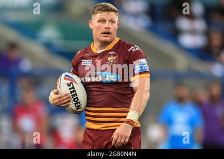 Huddersfield, UK. 16th July, 2021. Adrian Lam Head Coach of Wigan ...